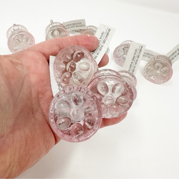 Decorative Glass Knobs | Other | Set Of Decorative Glass Knobs Light Pink | Poshmark